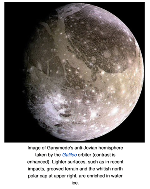 ganymede moon surface composition